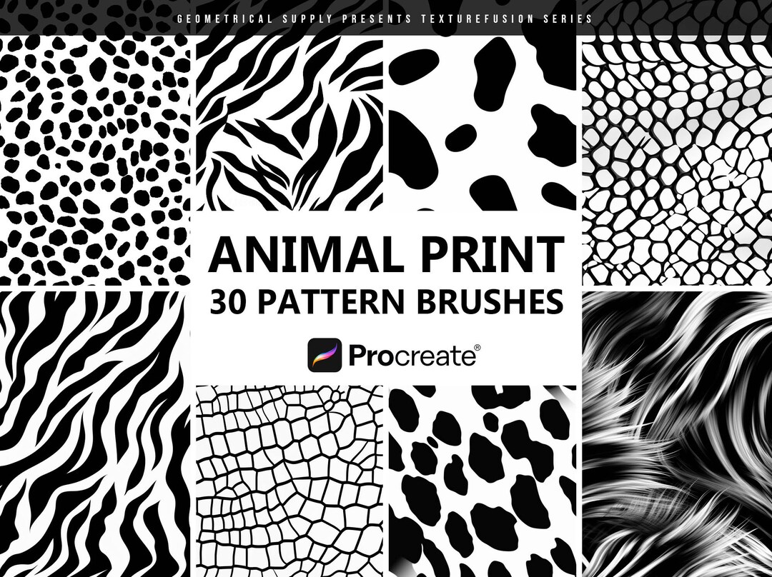 Procreate - Animal Print Pattern Brush Set - Etsy
