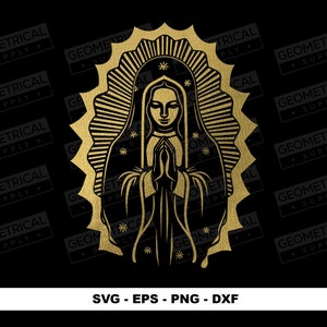 Virgen Guadalupe SVG Santa María, svg, eps, dxf, png, cricut, silueta ...