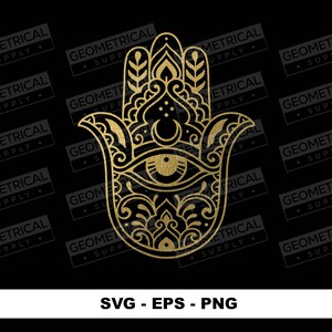 Hamsa Hand SVG, Hand Fatima SVG Mandala SVG, Evil Eye Protection ...