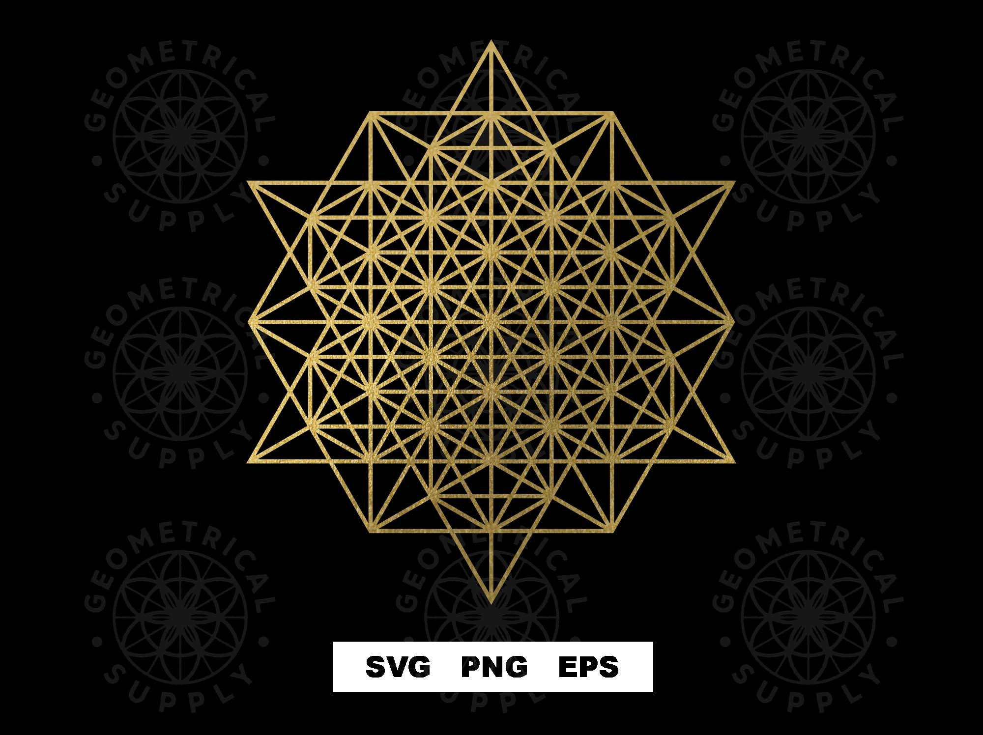 64 Tetrahedron Svg, Merkaba Svg, Sacred Geometry Svg, Eps, Png, Svg ...