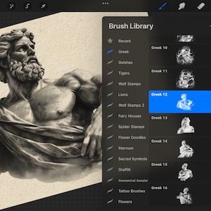Greek Gods Tattoo Designs: Procreate Brush Set (digital Download) - Etsy