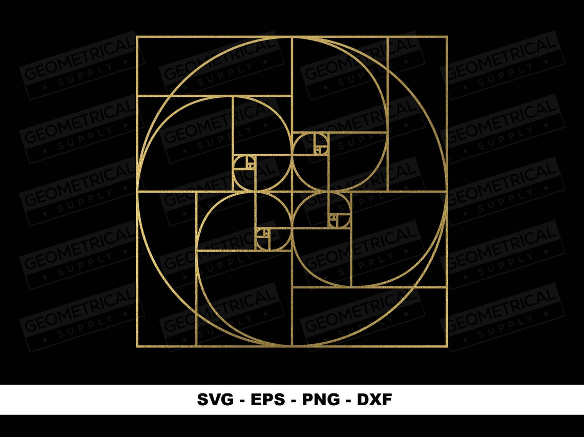 Fibonacci Circle SVG Golden Ratio Sacred Geometry Fibonacci - Etsy