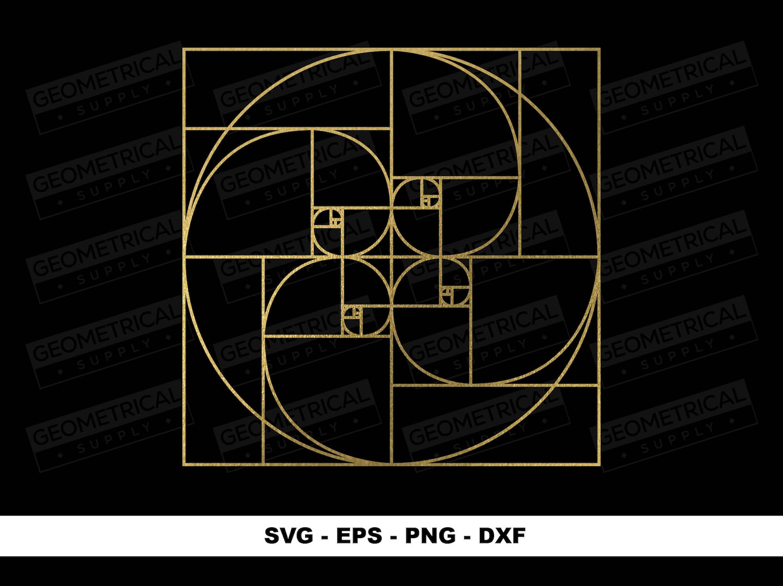Fibonacci Circle SVG Golden Ratio Sacred Geometry Fibonacci - Etsy