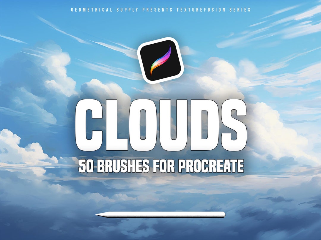 Procreate - Clouds Texture Brushes ~ 50 Seamless Cloud Brushset for ...