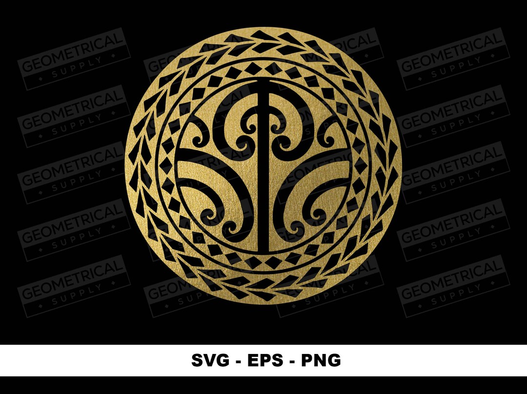 Polynesian Tribal Circle Tattoo SVG 02, Png, Eps, Digital Download, Cut ...