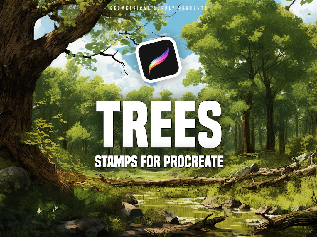 Procreate - Tree Stamps, Realistic Tree Brushes, Nature Series, Digital ...