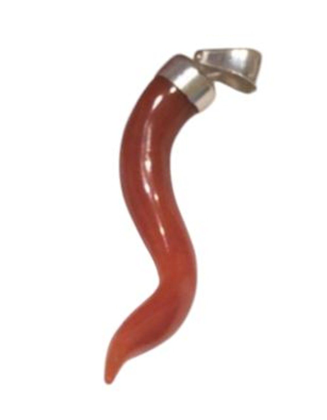 Rare Horn, Mediterranean Red Coral and 925 Sterling Silver Horn ...