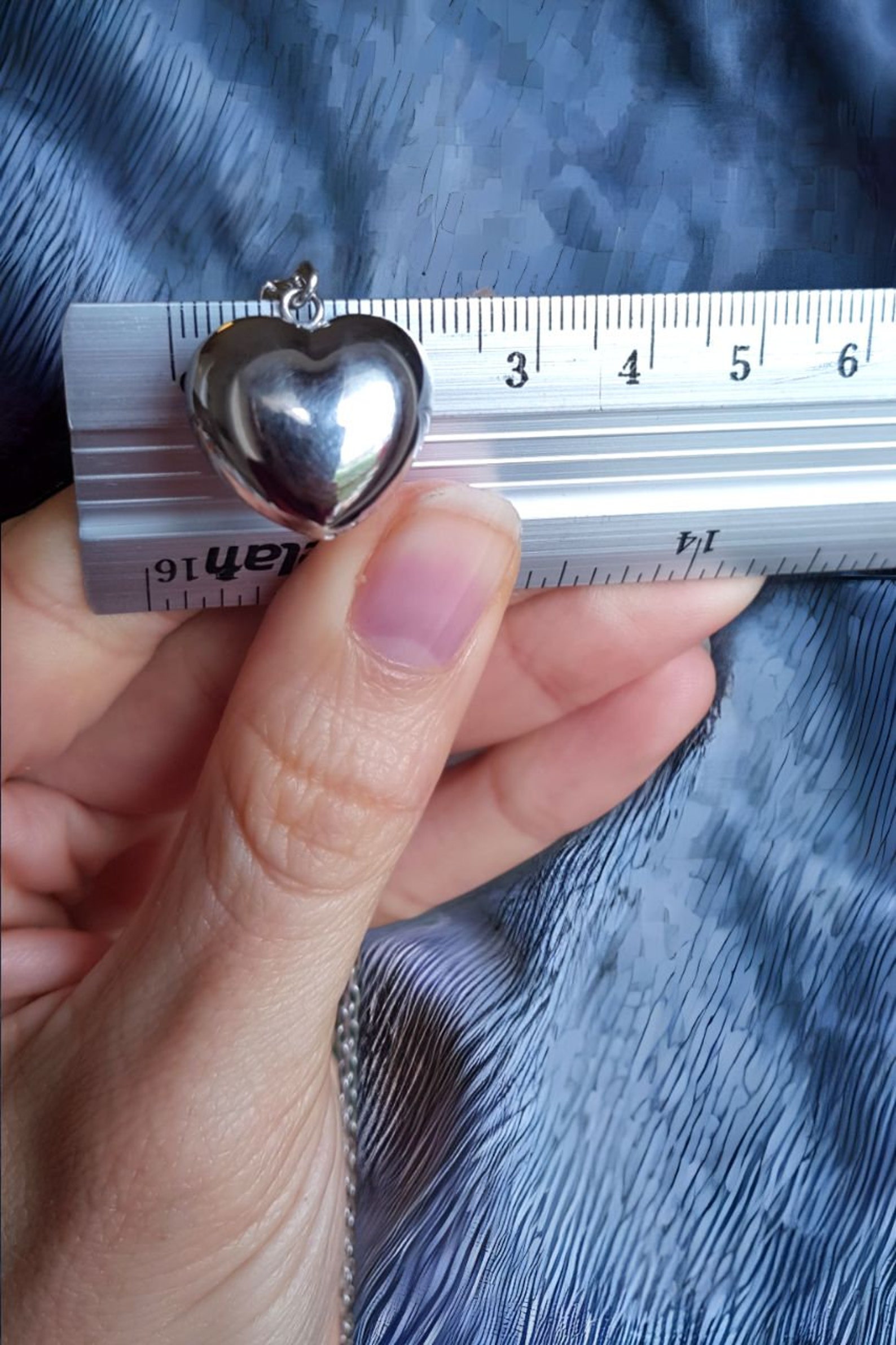 Forzatina Necklace With Rounded Heart Pendant in Rhodium Plated 925 ...