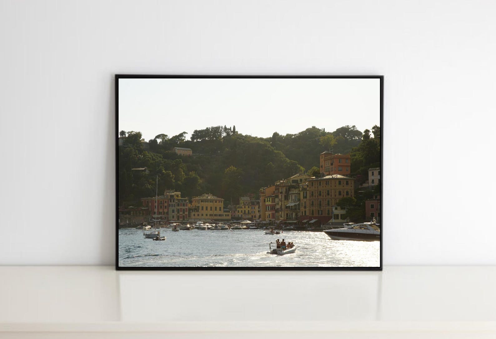 Portofino Harbor Sunset Printable Photo Coastal Wall Art Mediterranean ...