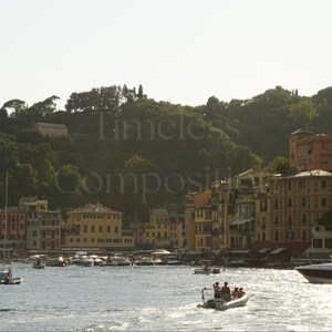 Portofino Harbor Sunset Printable Photo - Coastal Wall Art ...