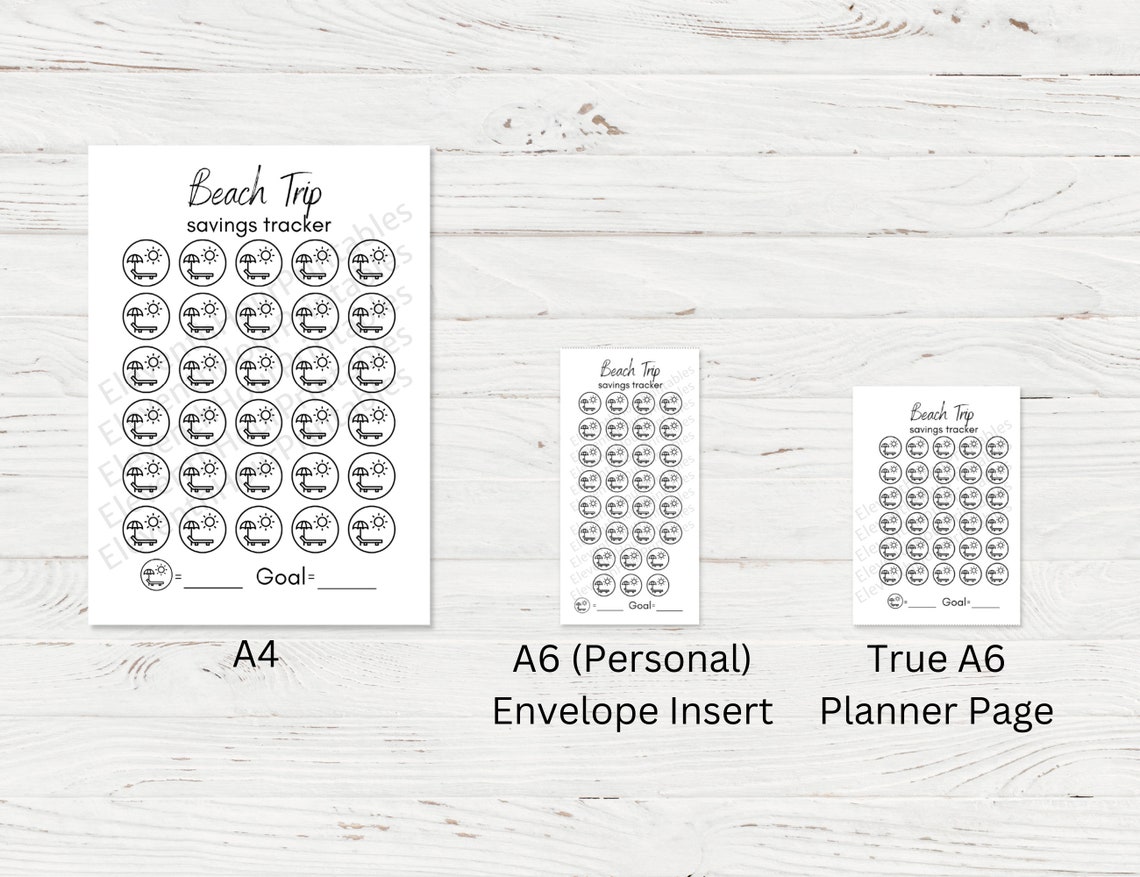 Beach Trip Savings Challenge, Savings Tracker Printable, 30 Day Savings ...