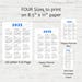 Blue 2025 Calendar, 2025 Printable Calendar, 12 Month Desk Calendar ...