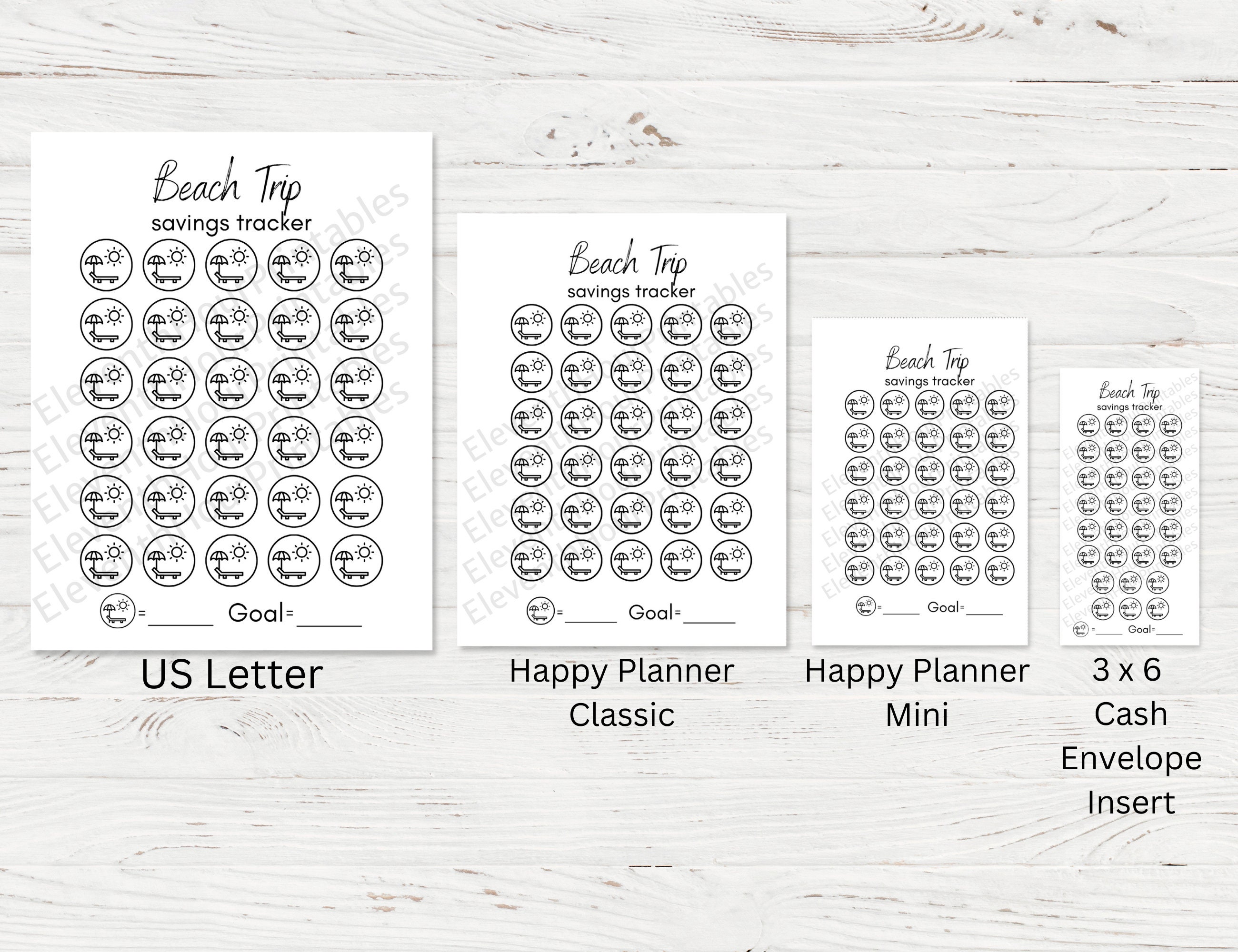 Beach Trip Savings Challenge, Savings Tracker Printable, 30 Day Savings ...