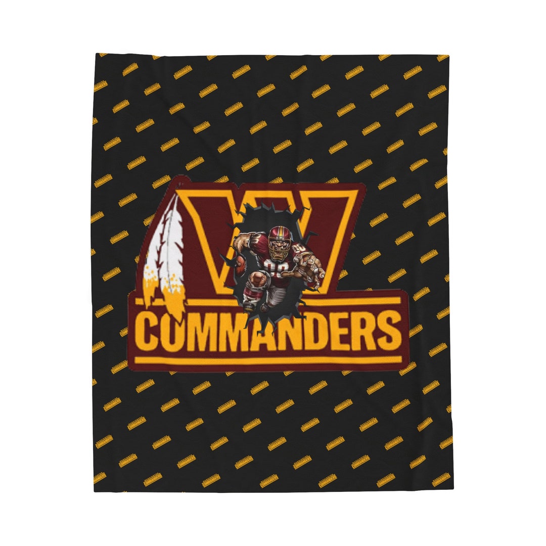 Washington Commanders. Velveteen Plush Blanket - Etsy