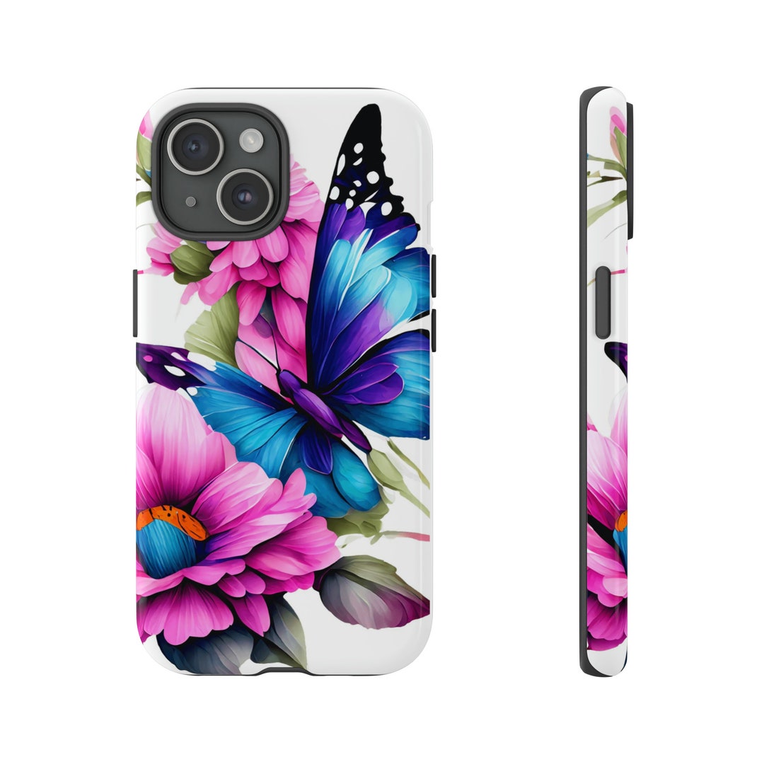 Butterfly Phone Case, Blue Butterfly Case, Hot Pink iPhone Case ...