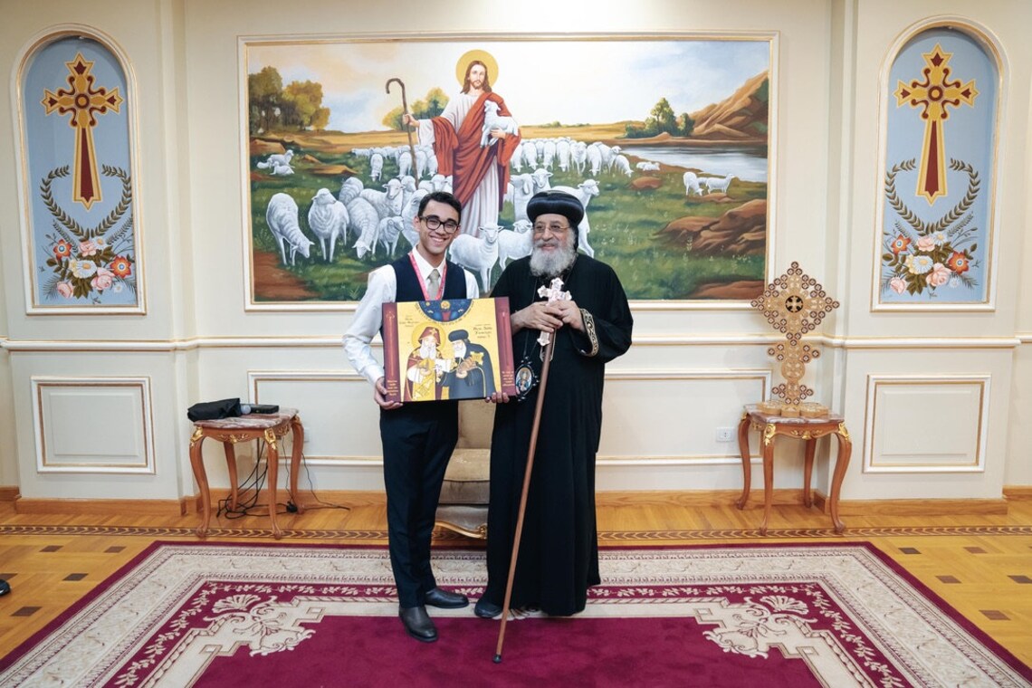 Pope Tawadros II and Pope Theodore I Icon - Papal Icon - Saints ...