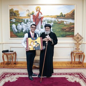 Pope Tawadros II and Pope Theodore I Icon - Papal Icon - Saints ...