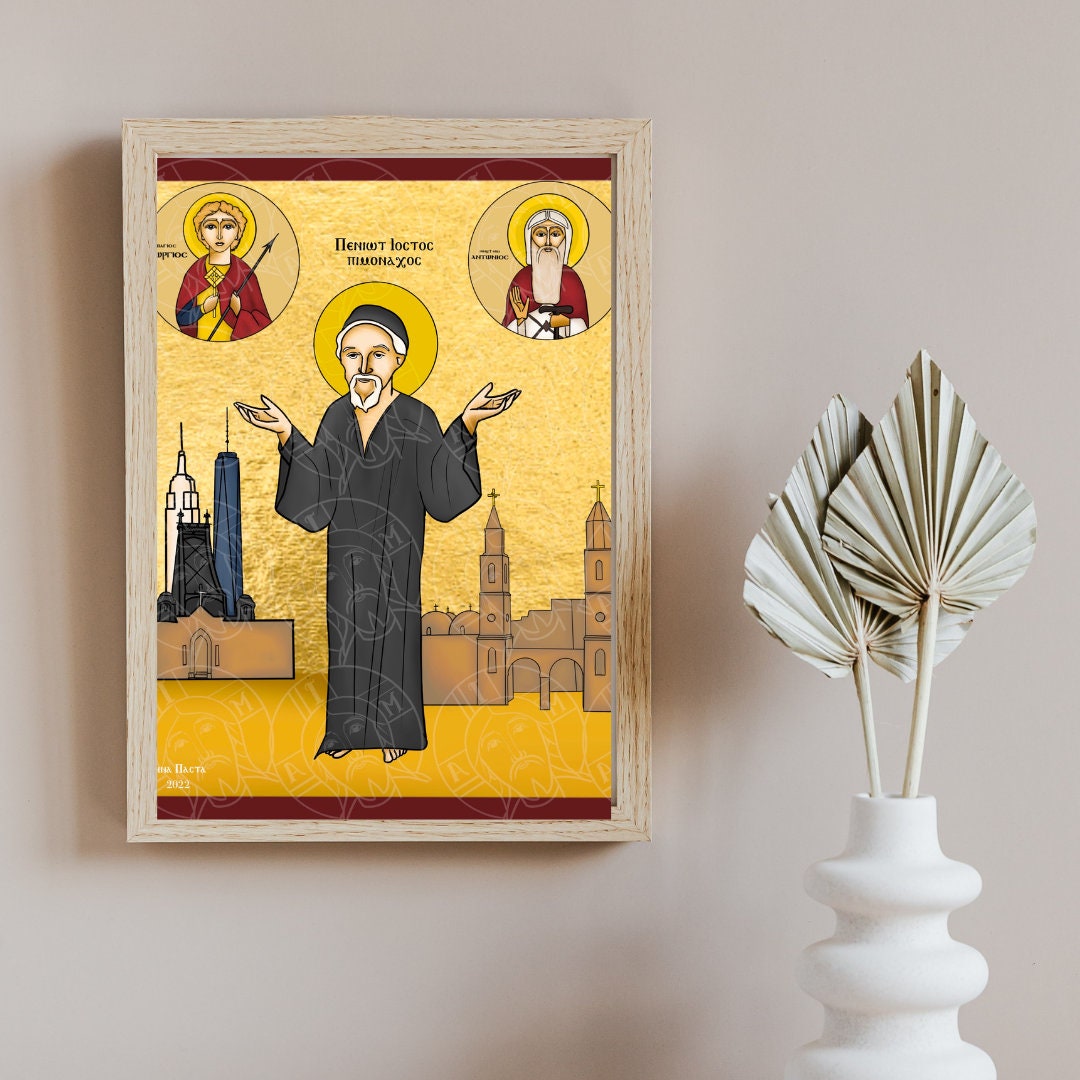 St Yostos El Antony Icon - Saints Icon - Coptic, Orthodox, Christian ...