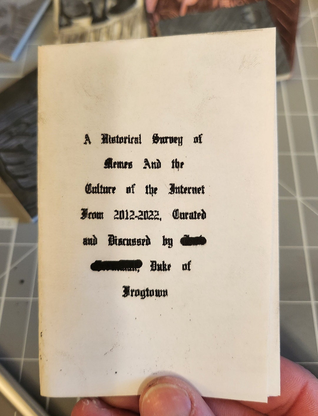 A Historical Survey of Memes - Zine (bonus Linocut Print Included!) - Etsy