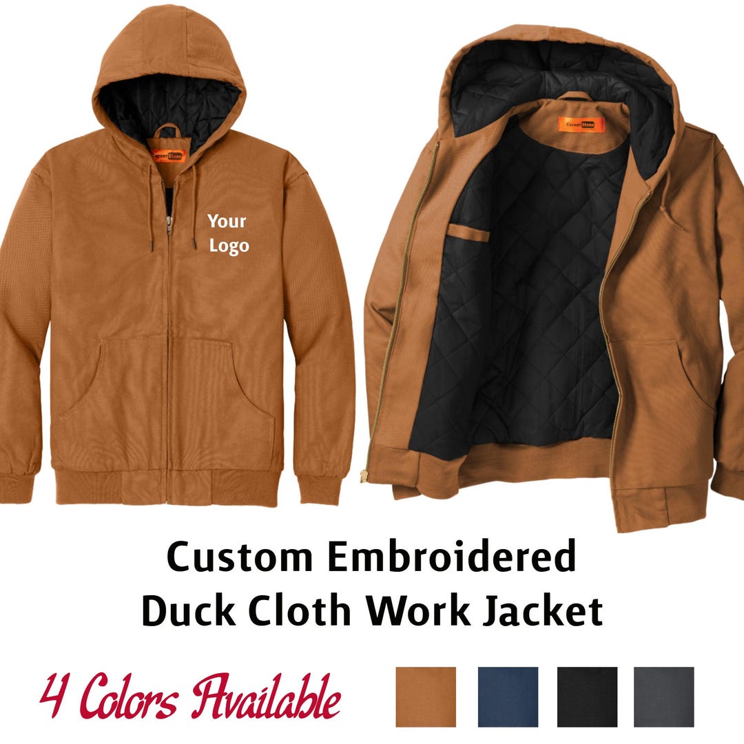 Custom Hooded Work Jacket | Duck Cloth | Heavy Duty | Men's Workwear ...