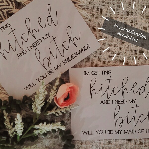 Getting Hitched Card - Etsy