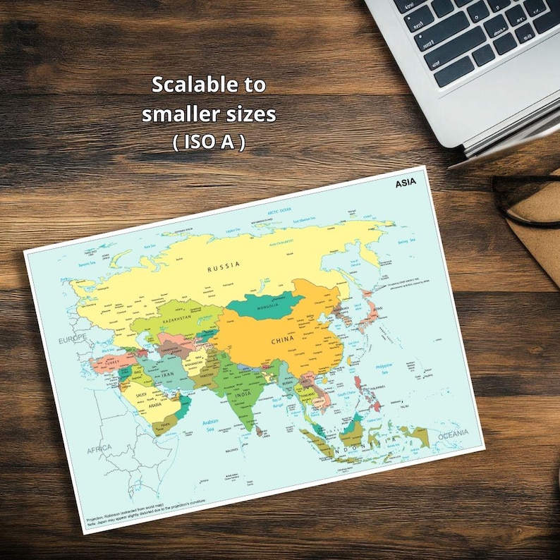 Asia Political Map – Oversized Ultra-high-resolution Printable - Etsy