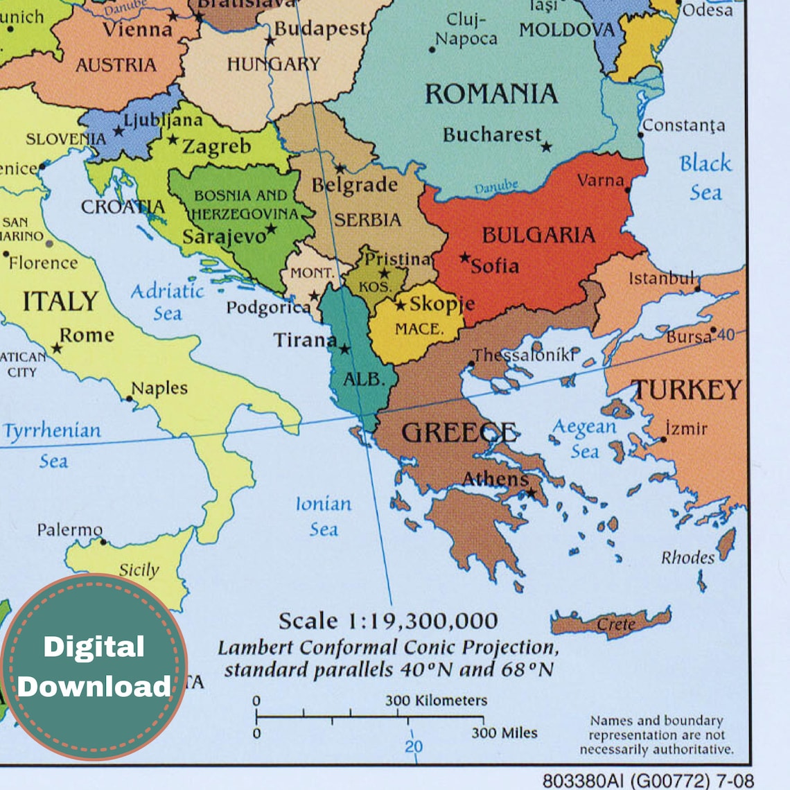 Printable Political Map of Europe, Mapping Countries of Europe, Lively ...