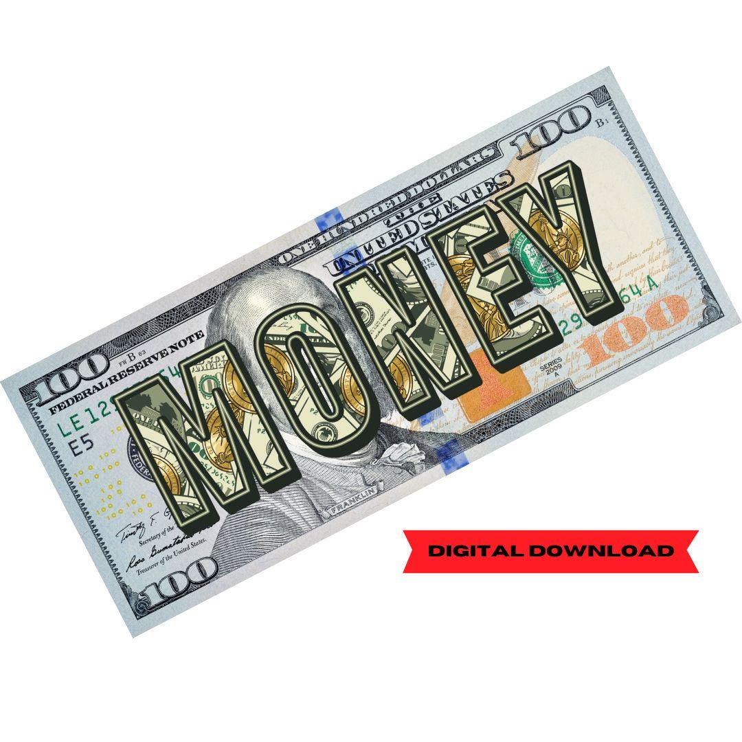 Versatil Printable 100 Dollar Bill Design for a Unique Wrapping Paper ...