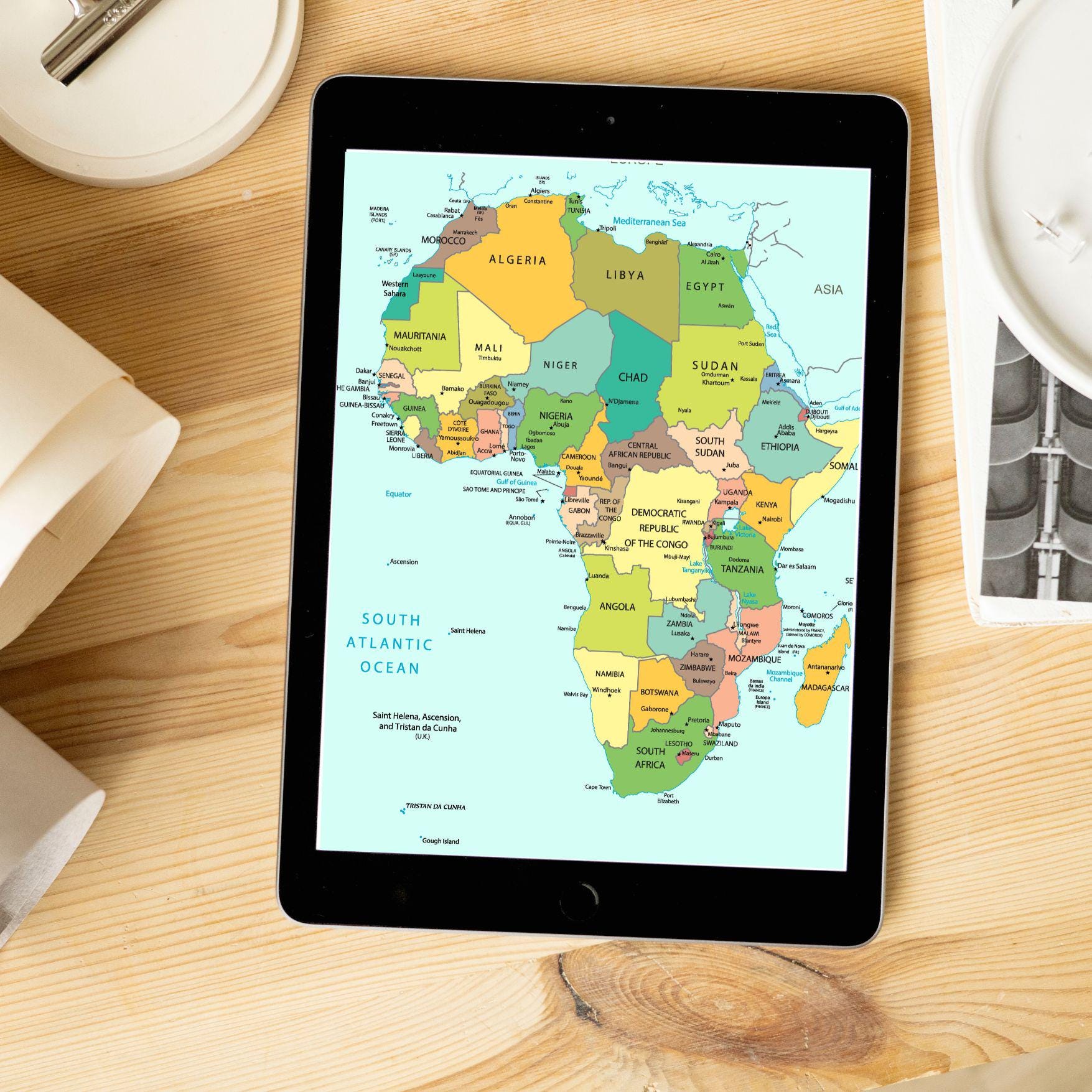 Africa Political Map Pack: SVG + PDF + JPG High-resolution Printable - Etsy