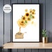 Printable Phonograph and sunflowers wall decor, Vintage Record Player ...