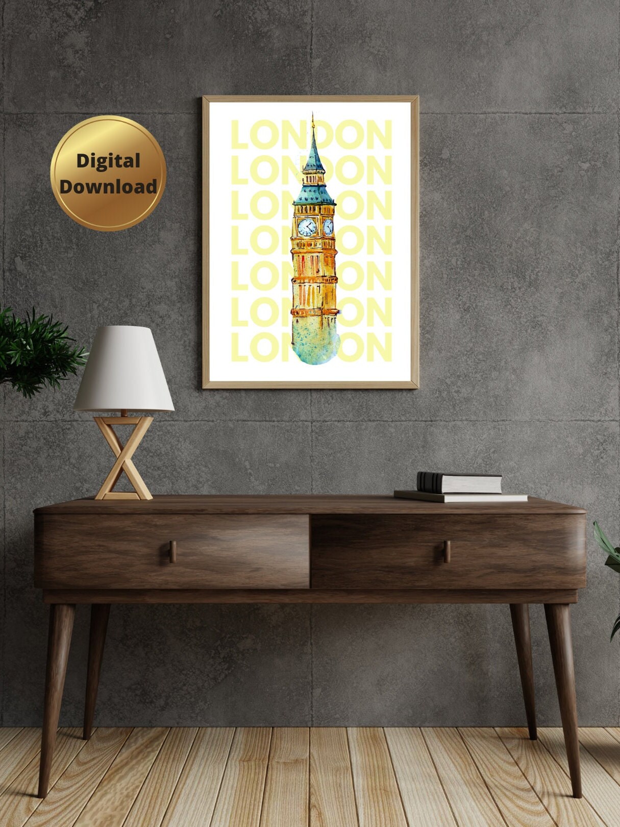 London Iconic Poster Big Ben Printable Wall Decor England - Etsy