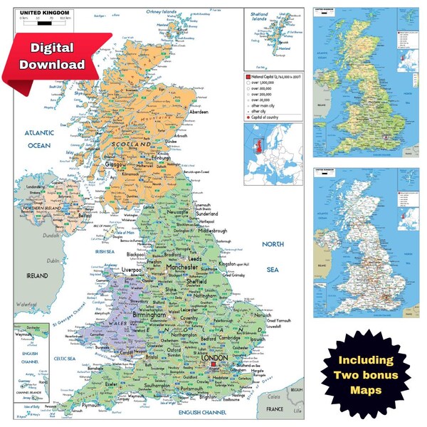 Drawing Map of England - Etsy UK