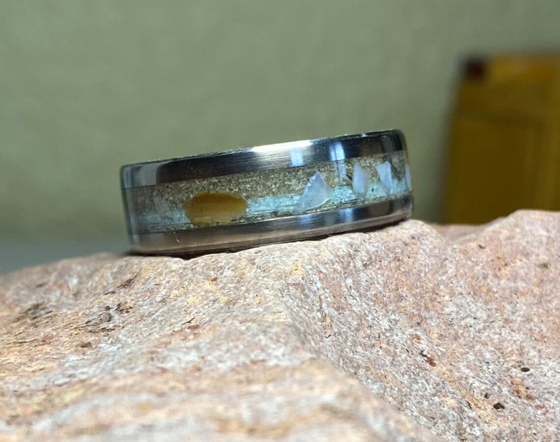 Ocean Inlay Ring - Etsy