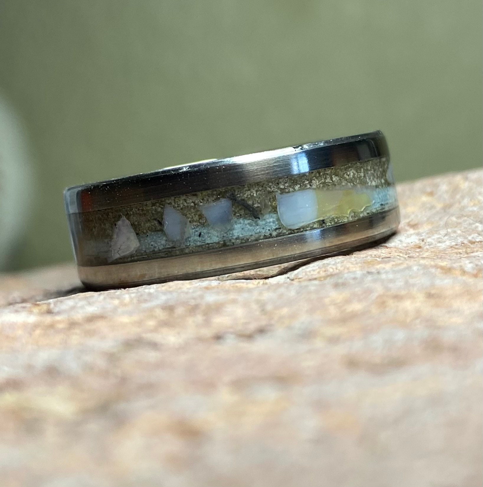 Ocean Inlay Ring - Etsy