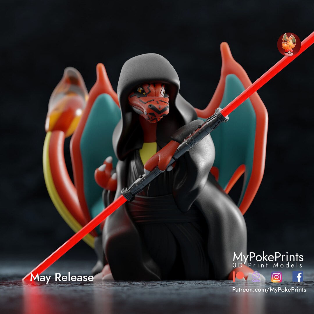 Darth Maulizard Star Wars Inspired charizard - Etsy