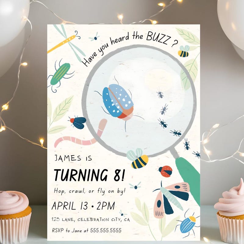 Kids Bug Birthday Invites - Etsy