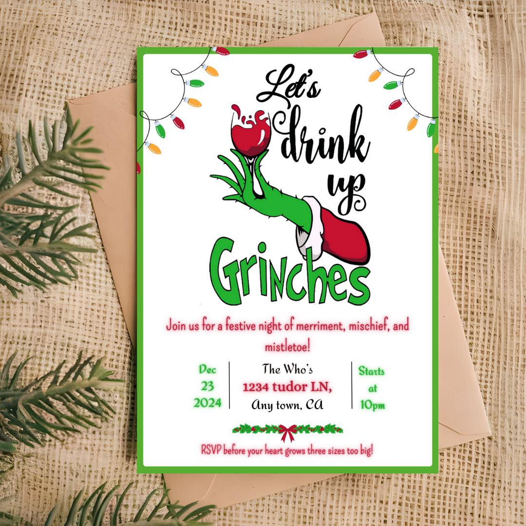 Grinch Christmas Party Invitation Invite Template Instant Download ...