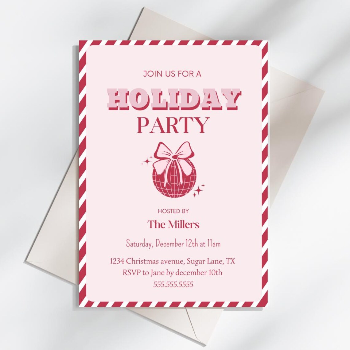 Christmas Holiday Party Invite, Custom Holiday Celebration Invite ...