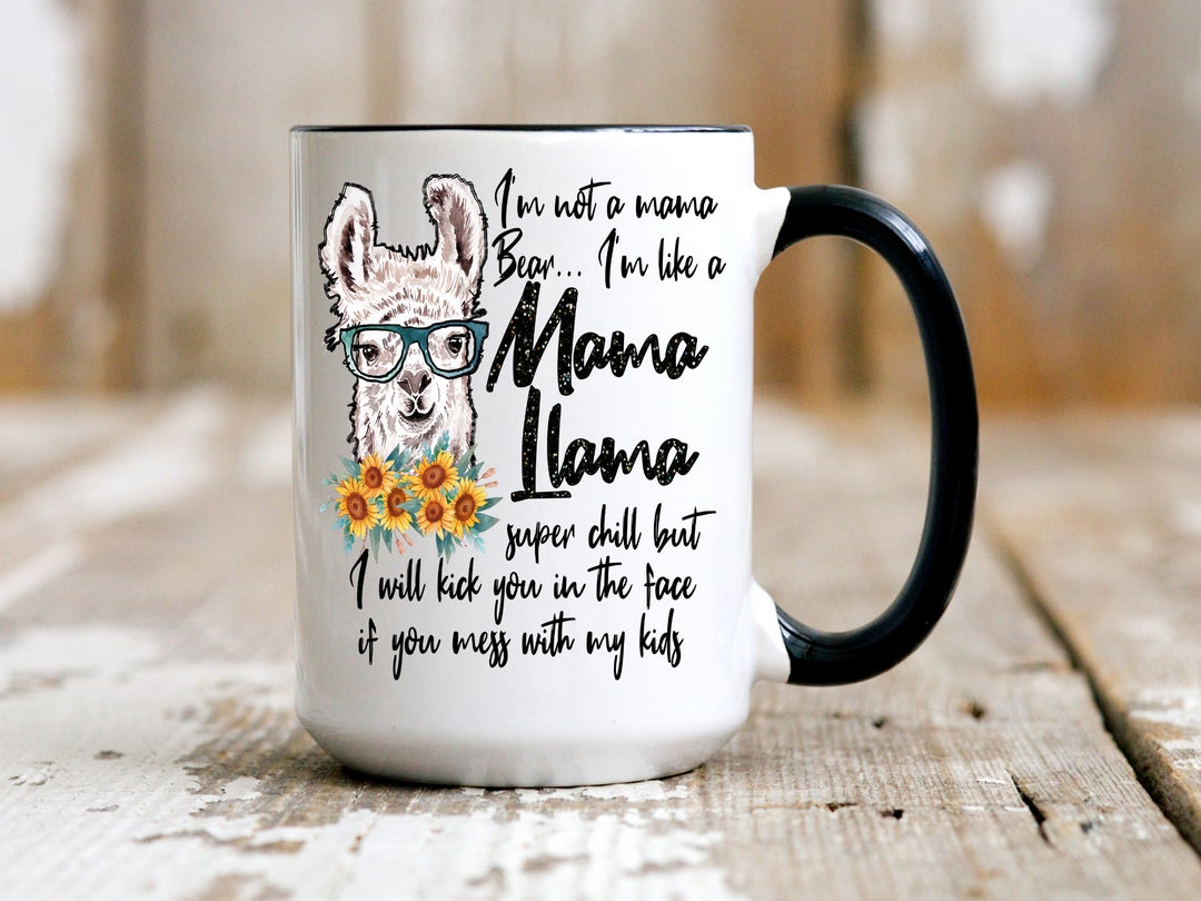 Funny Mug for Mom Perfect Mother's Day Gift, 15oz Two-tone Mama Llama ...