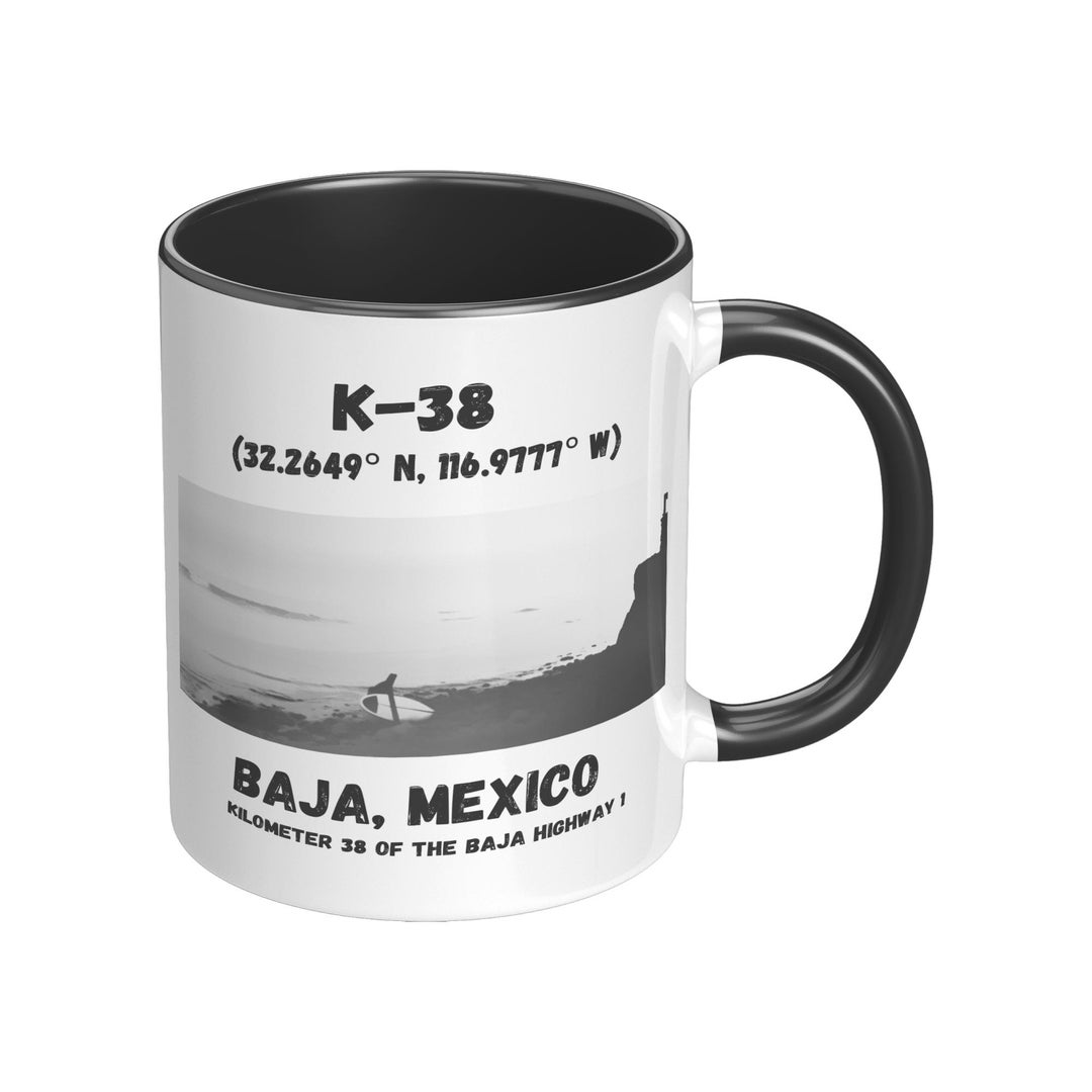 K38 Baja Mexico Surf Coffee Mug: Surfing Spot Coordinates - Etsy