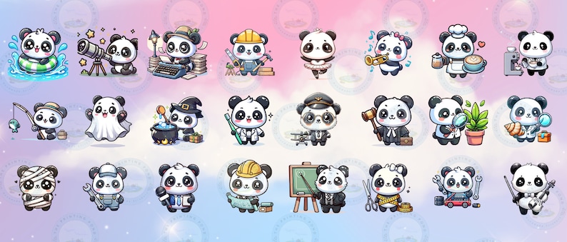 Panda Digital Planner Stickers | Kawaii Panda Stickers | Digital Panda ...
