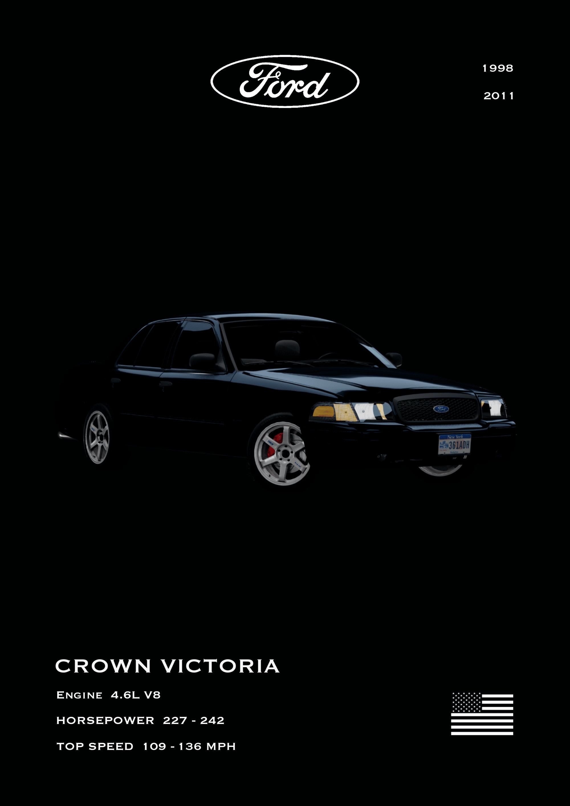 Ford Crown Victoria Wall Art Poster Print | DIGITAL DOWNLOAD - Etsy
