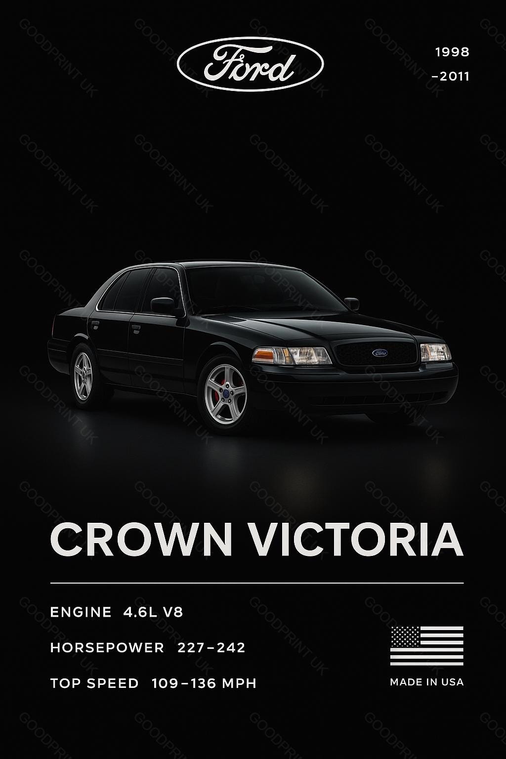 Ford Crown Victoria Wall Art Poster Print | DIGITAL DOWNLOAD - Etsy