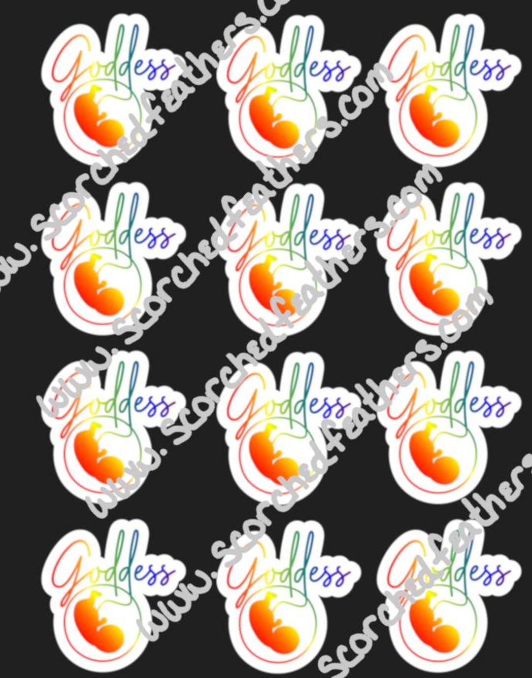 Print-and-cut Ready Goddess Baby Stickers for Baby Showers and Moms - Etsy