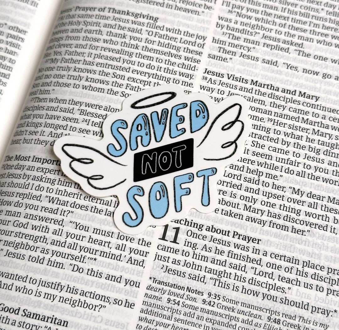 Saved Not Soft Sticker Cutie Sticker Faith Sticker Angel Wings Sticker ...