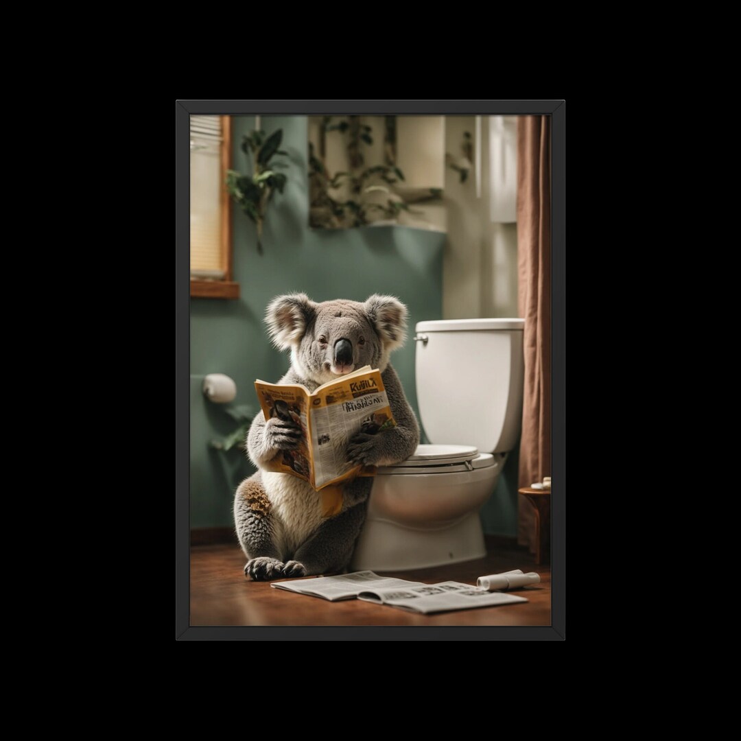 Posters Digital Download Koala on the Toilet - Etsy