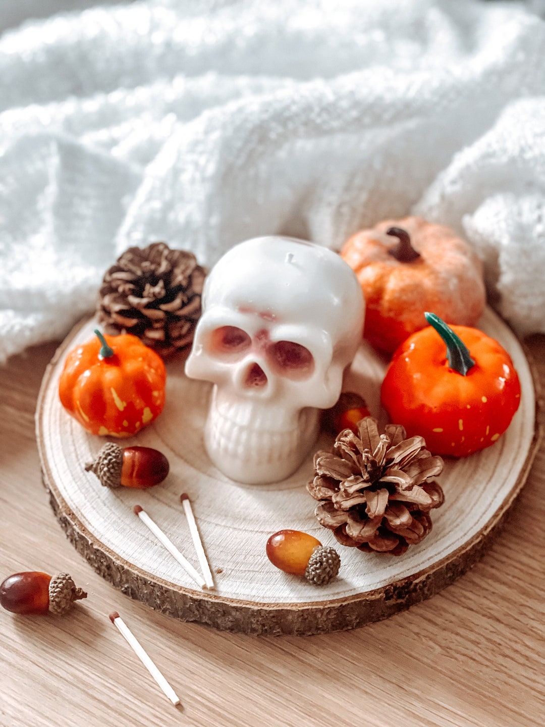 Bleeding Skull Candle: Gothic Halloween Decor, Spooky Gift - Etsy