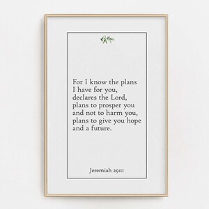 Jeremiah 29:11 - for I Know the Plans I Have for You, Nursery Bible ...