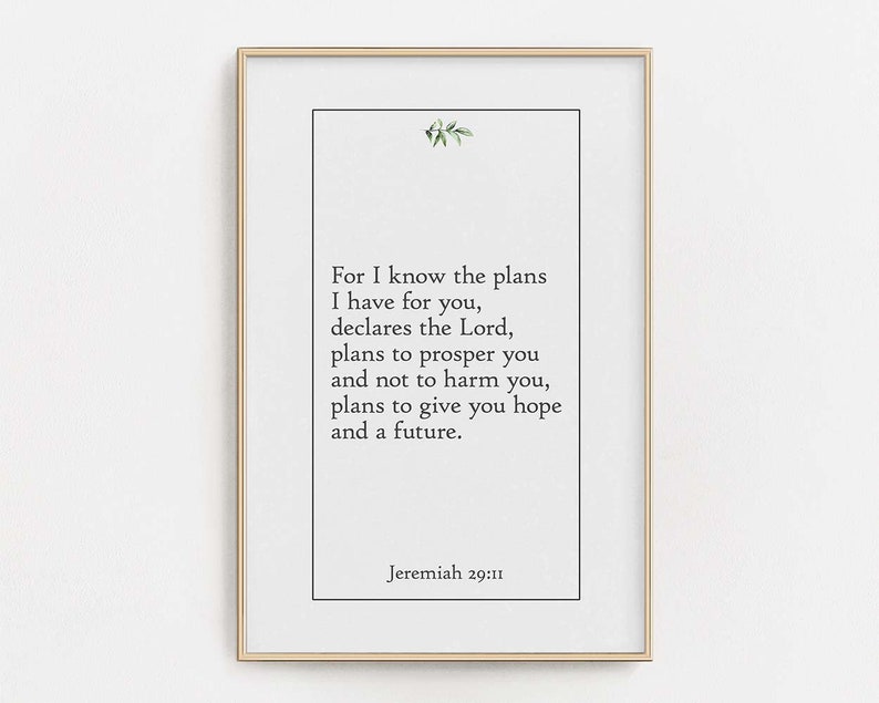 Jeremiah 29:11 - for I Know the Plans I Have for You, Nursery Bible ...