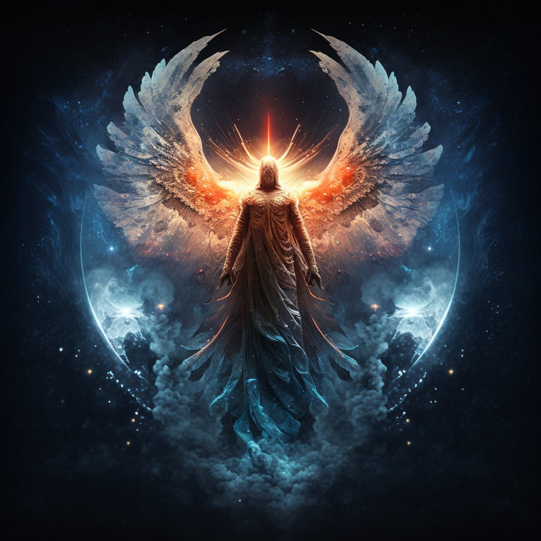 Digital Angel Art Print, High Resolution Poster 8000x8000 Pixels - Etsy
